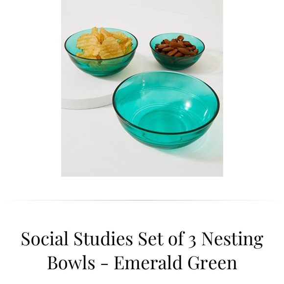 social studies | Dining | Social Studies Nesting Bowls In Emerald Green ...